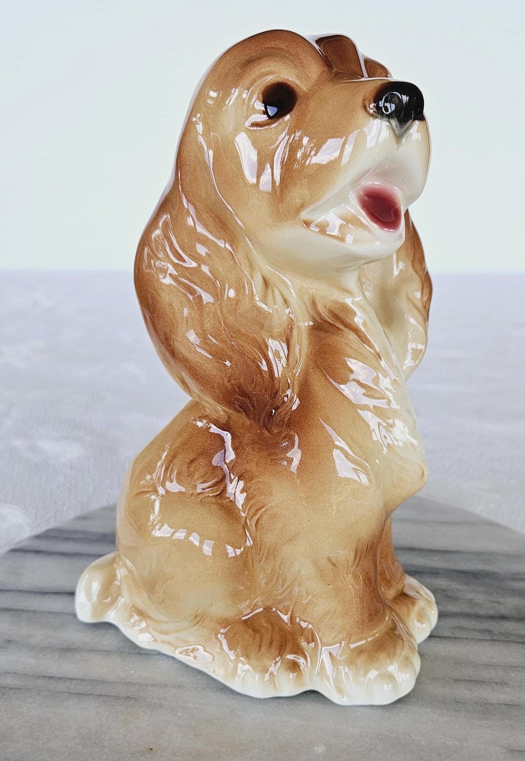 Cocker Spaniel Ceramic Planter Made in the USA, Cute Brown Puppy ...
