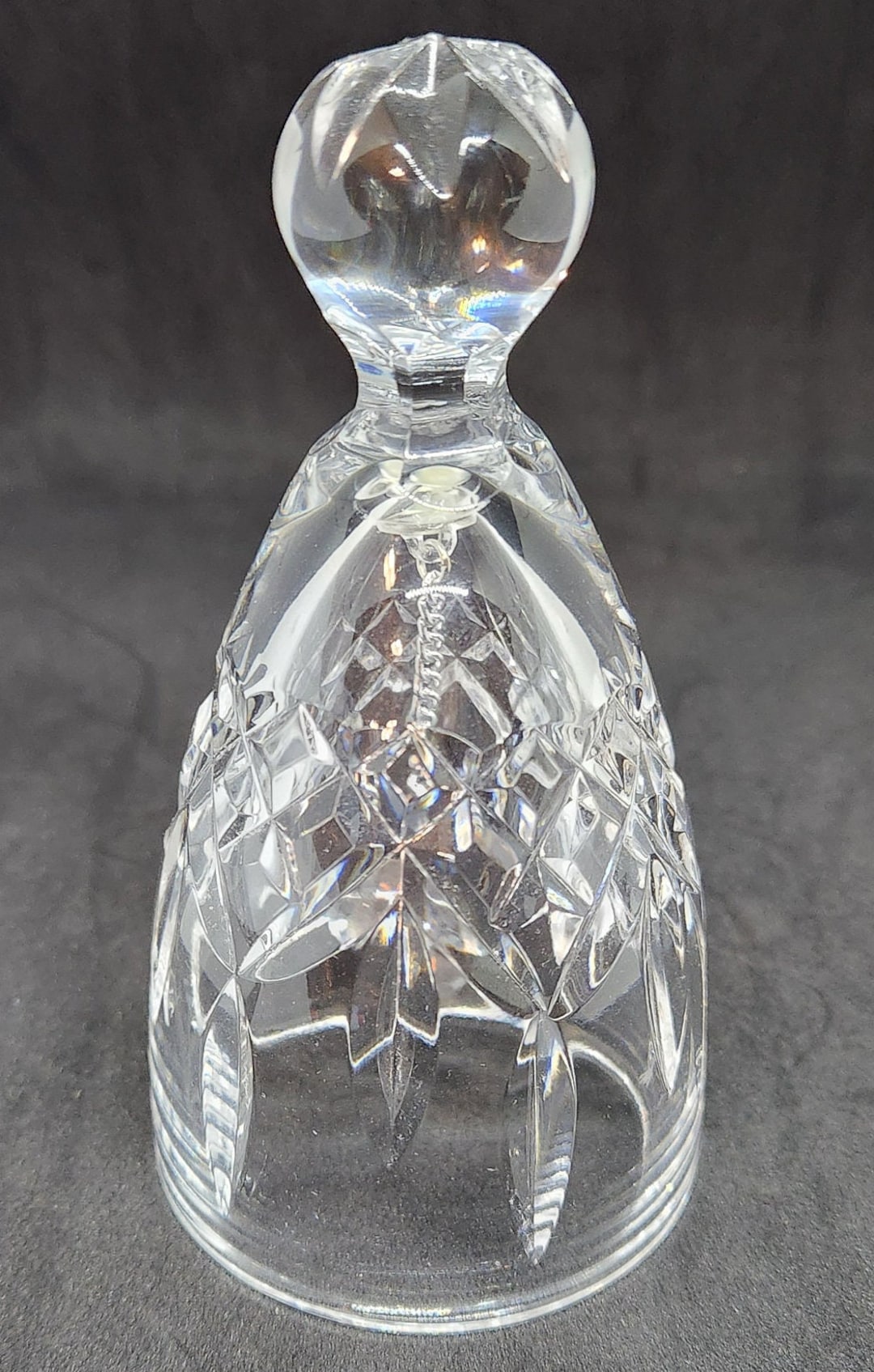 Vintage Waterford Lismore Crystal Bell, Hand Blown Crystal Etched Bell ...