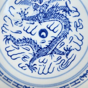 Vintage Porcelain Chinese Dragon 8 Inch Salad Plate With Rice Eyes Trim ...