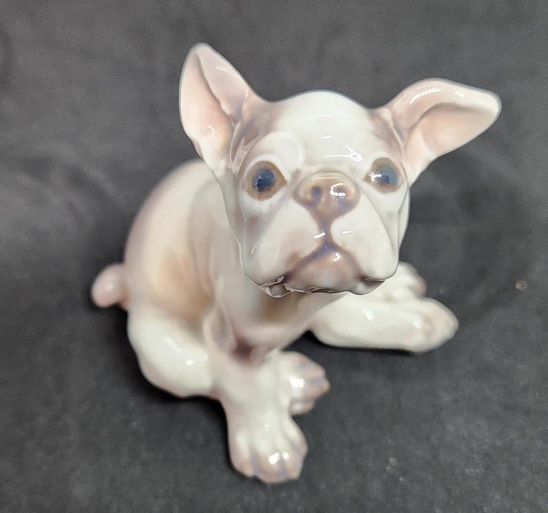 Vintage Porcelain French Bulldog by Danish Sculpture Dahl Jensen for ...