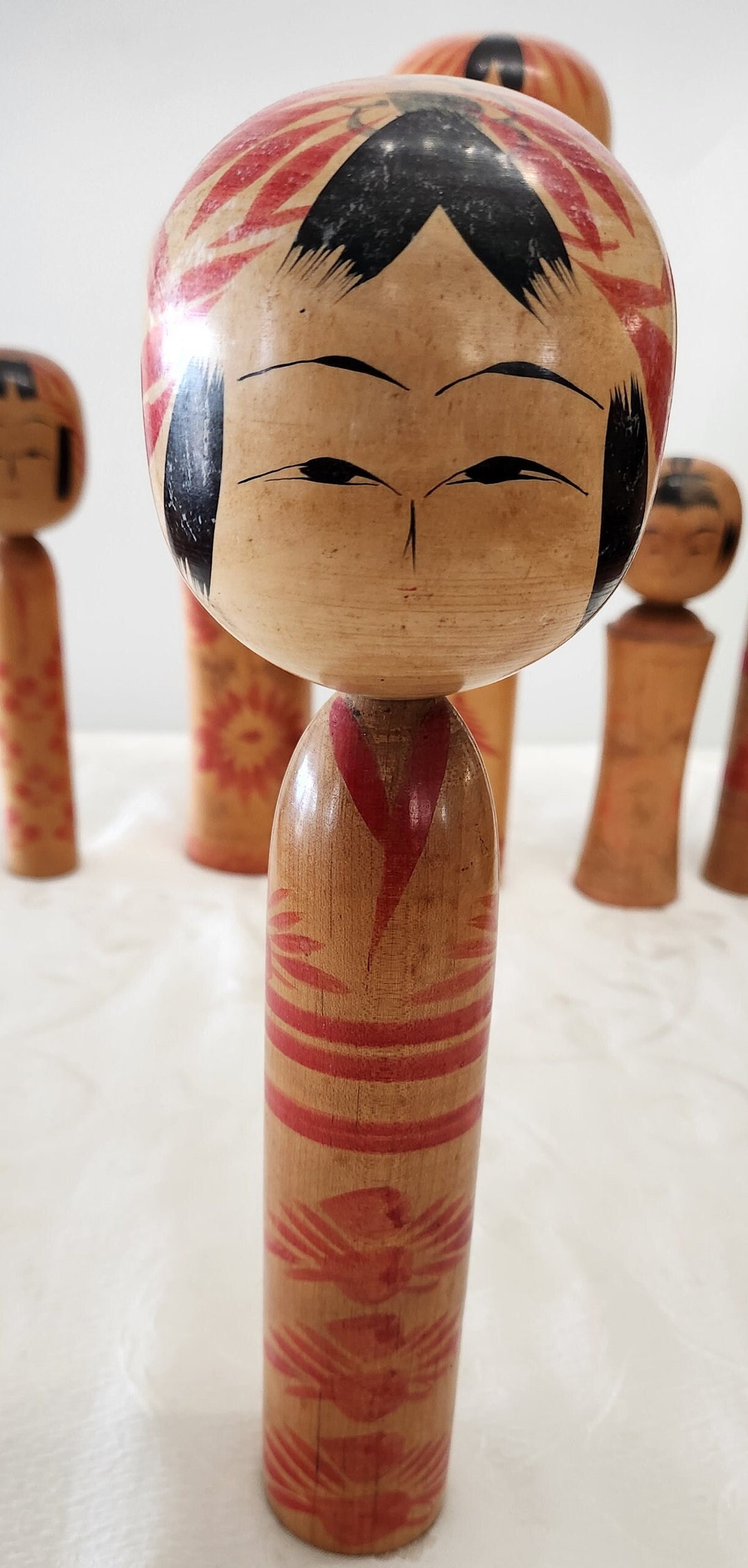 Vintage Large Signed Japanese Hand Made Wooden Kokeshi Doll, Hand ...