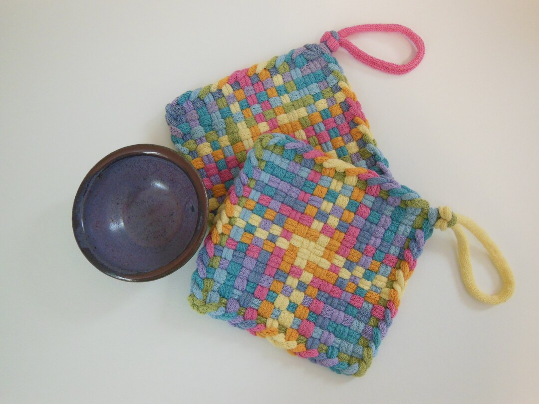 Two Extra Large Woven Coasters, Medieval Mermaid Kitchen Décor, Waldorf ...