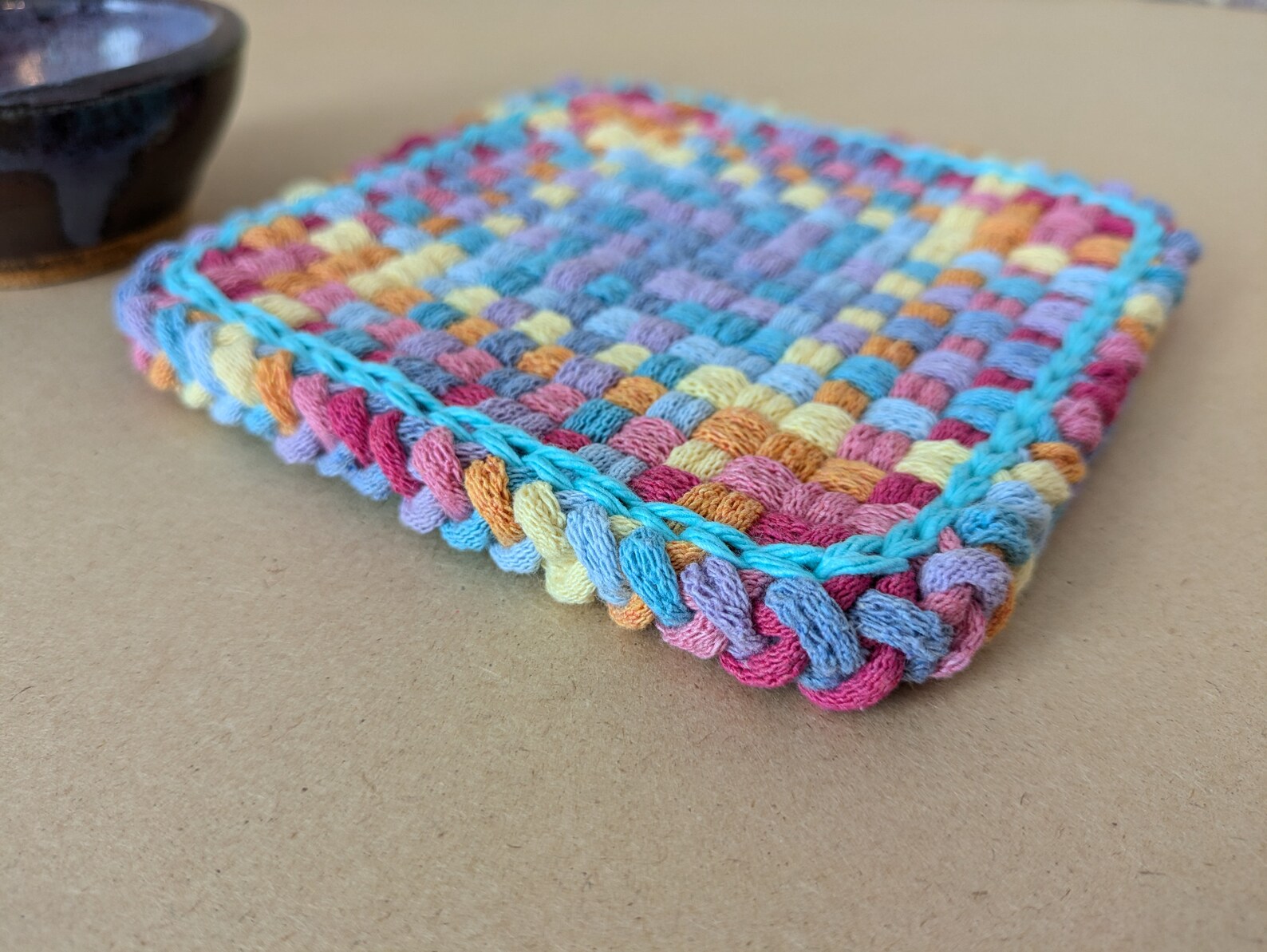 One Woven Trivet, Bohemian Home Décor, Trivet for Hot Dishes, Cotton ...