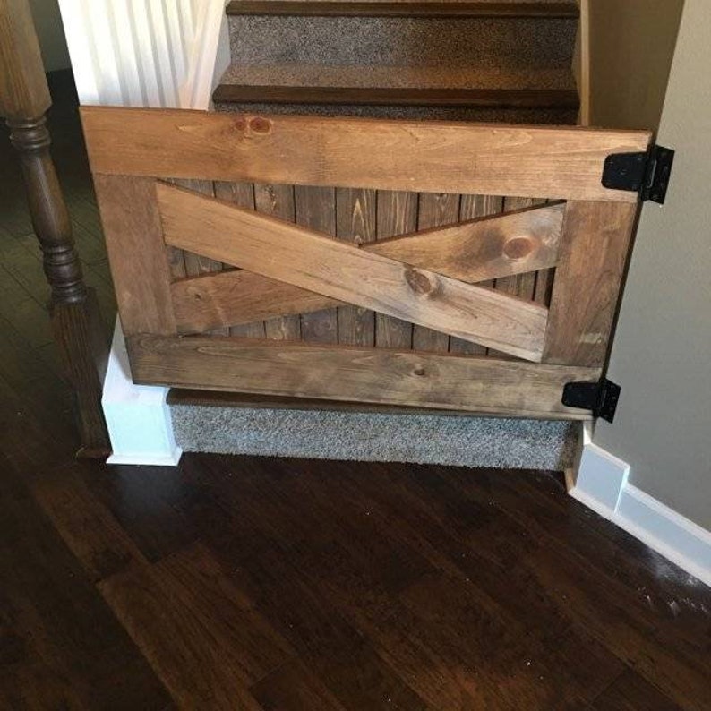 Custom Handmade Farmhouse Rustic Wooden Baby/ Dog Gate. | Etsy