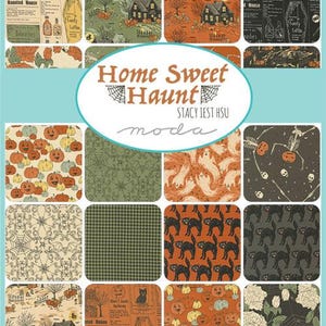 Moda HOME SWEET HAUNT - Black Cat in Rust (20915 13) - by Stacy Iest ...