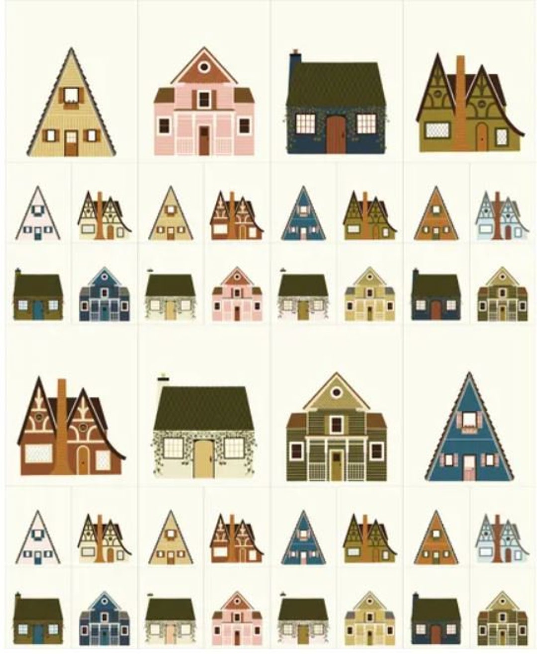 QUAINT COTTAGE Panel (48378 11) - by Gingiber for Moda - Sold by the ...