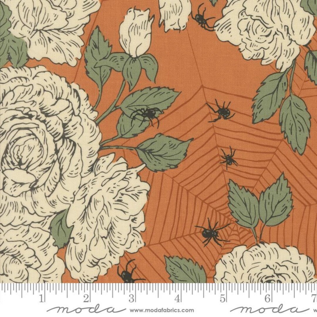 Moda HOME SWEET HAUNT - Haunted Roses in Pumpkin (20911 14) - by Stacy ...
