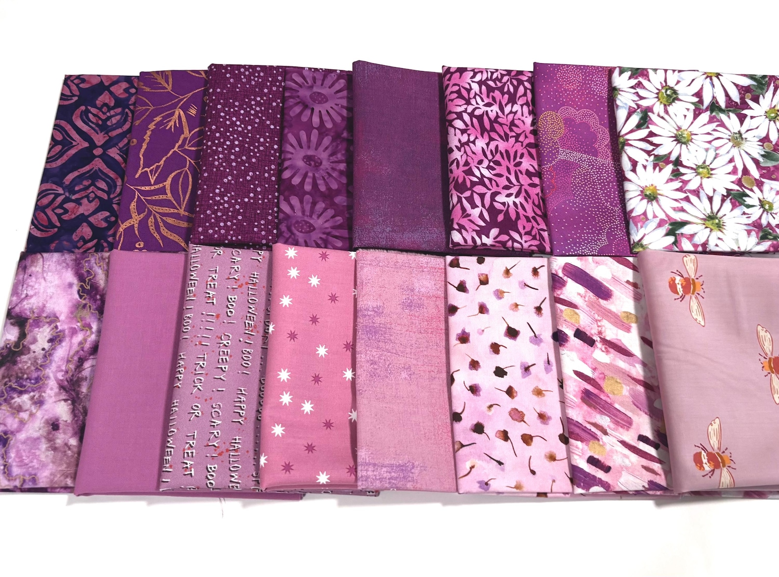 Curated Color Bundle BERRY - 16 Pieces - Choose Fat Quarters or Fat ...