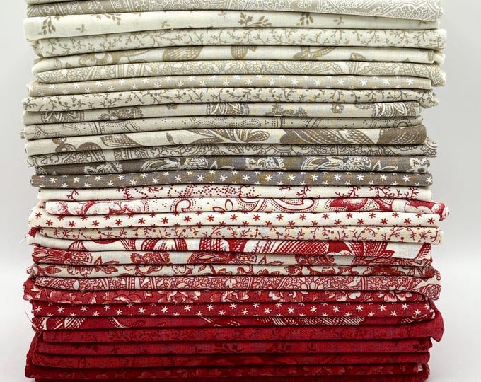 32 Fat Quarters From CRANBERRIES AND CREAM by 3 Sisters (moda) - Etsy