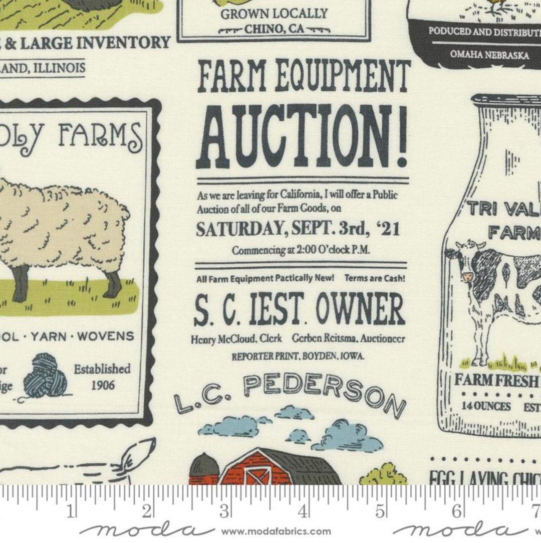 Moda FARMSTEAD - Vintage Farm Ads in Porcelain (20902 11) - by Stacy ...