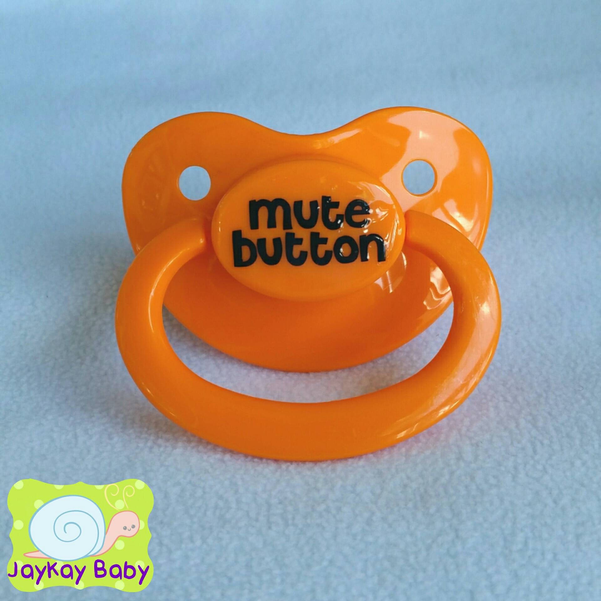 Mute Button Adult Pacifier ABDL | Etsy