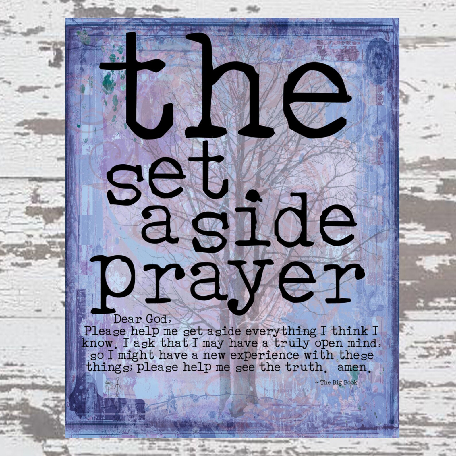 The Set Aside Prayer by Polly PRB Aa . Al Anon . Recovery . - Etsy