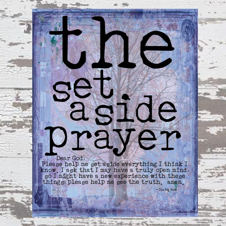 The Set Aside Prayer by Polly PRB Aa . Al Anon . Recovery . - Etsy