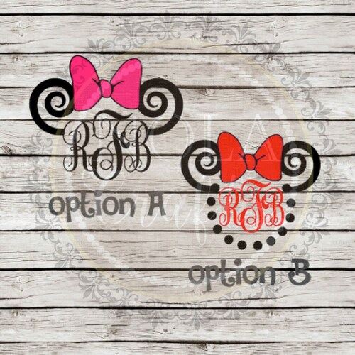 Minnie Monogram SVG Design for Silhouette and Other Craft | Etsy