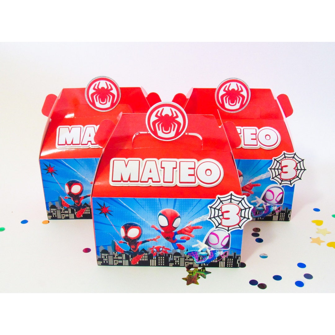 Spider and His Amazing Friends Treat Box Gable Box Loot Box Party Favor ...