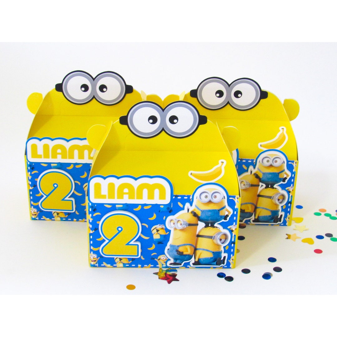 Yellow Minion-inspired Treat Boxes - Personalized Party Favor Boxes - Etsy