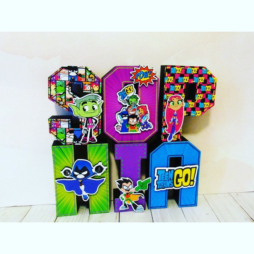 Teen Titans 3D Letters - Etsy
