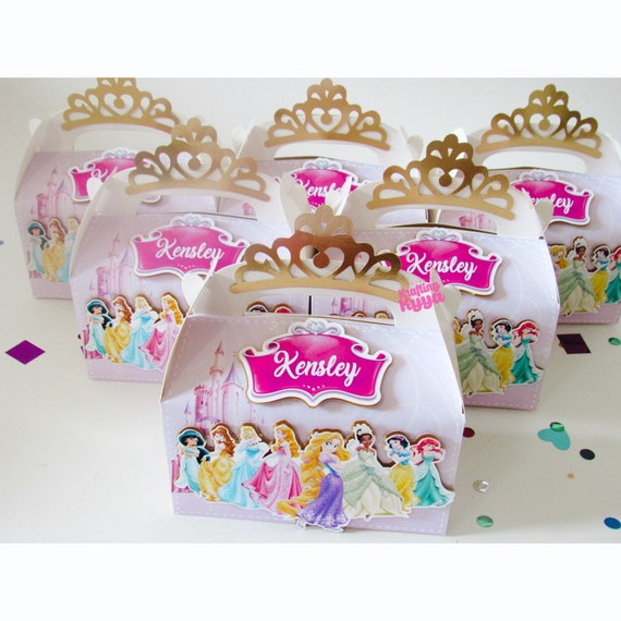 Princess Party Treat Boxes Gable Boxes for Party Favors - Etsy