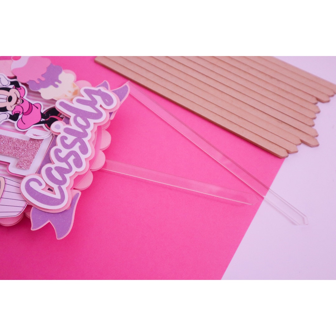 Clear Acrylic Cake Topper Sticks for Cake Topper Making - Etsy