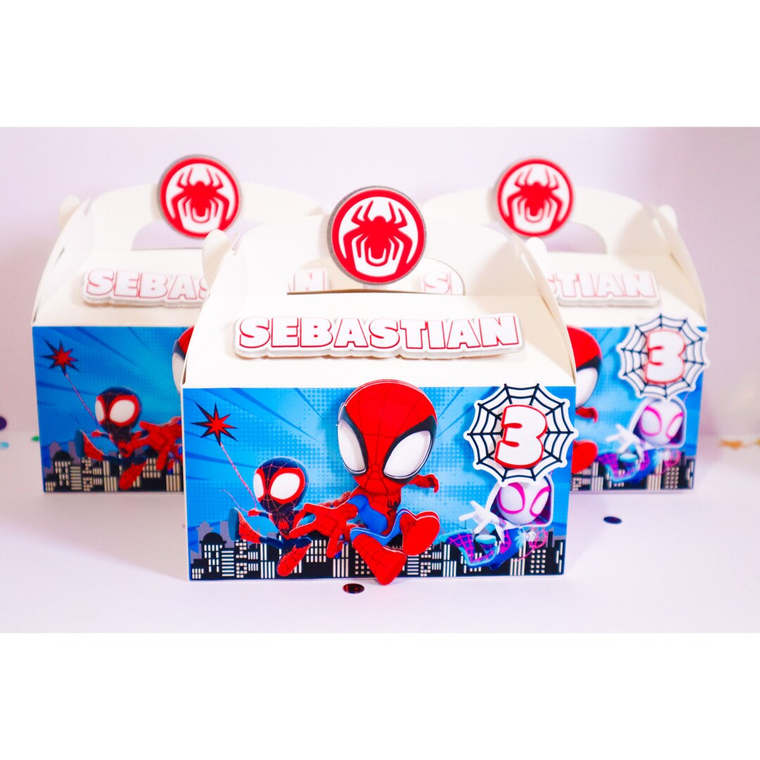 Spider and His Amazing Friends Treat Box Gable Box Loot Box Party Favor ...