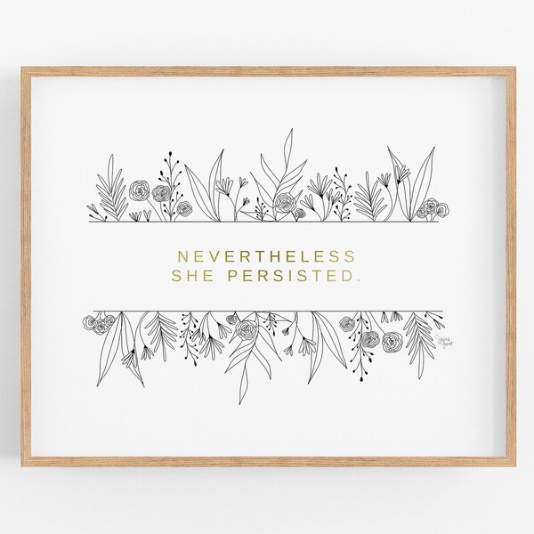 She Persisted Print - Etsy