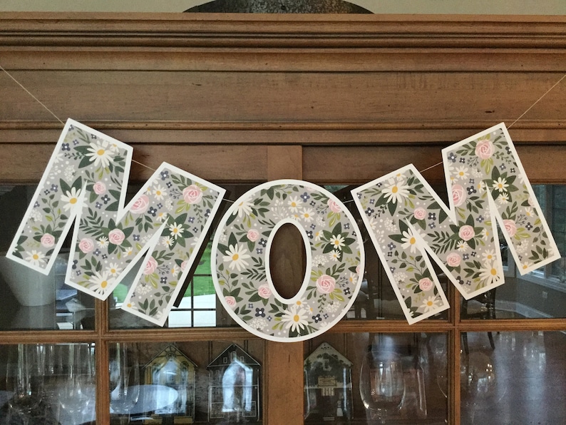 MOM Banner 2-sided/reversible Mother's Day Banner MOM - Etsy