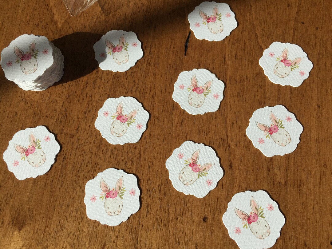 Sweet Bunny Table Scatter, Sweet Bunny Stickers, Baby Shower Table ...