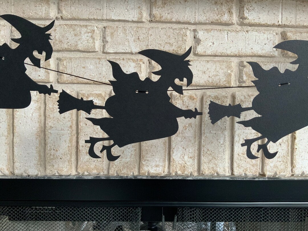 Wanda Witch Garland, Black Witch Banner, Witch Garland, Halloween ...