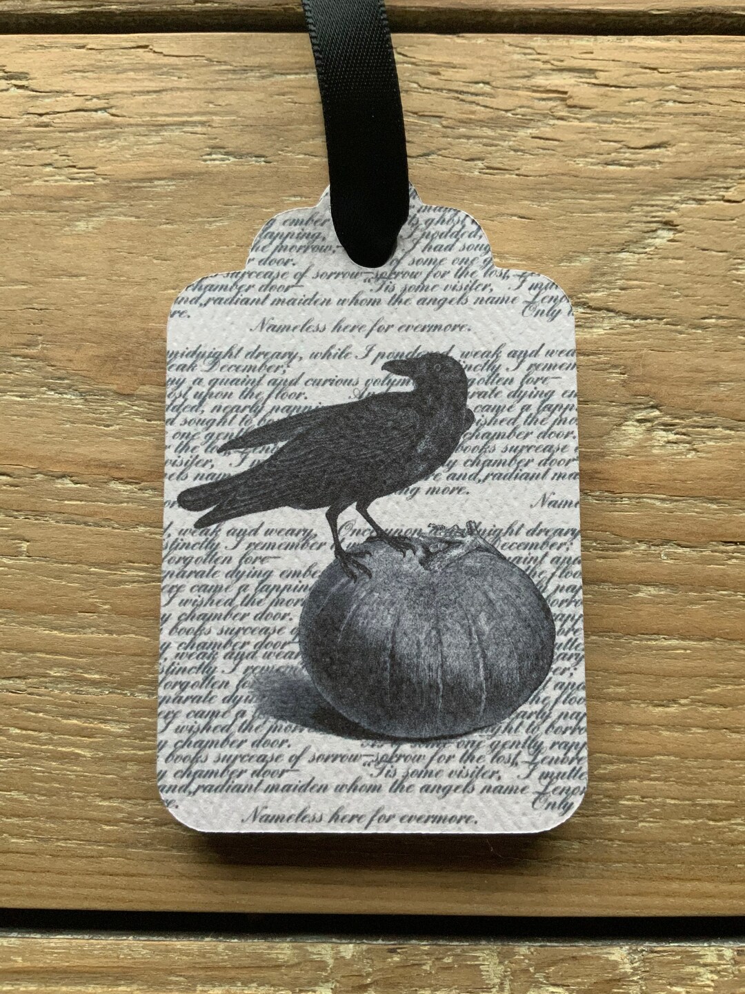 Raven Evermore Tag Set of 12, The Raven Tag, Edgar Allan Poe Inspired ...
