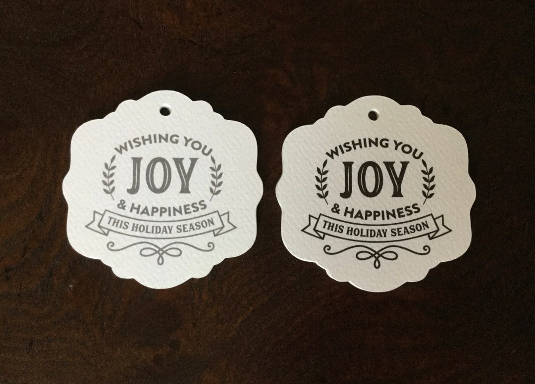 16 Wishing You Joy Christmas Gift Tags, Winter Tags, Holiday Gift Wrap ...