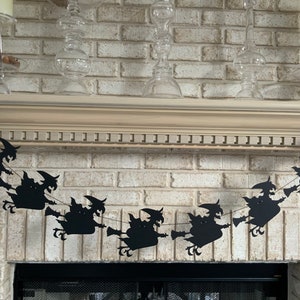 Wanda Witch Garland, Black Witch Banner, Witch Garland, Halloween ...