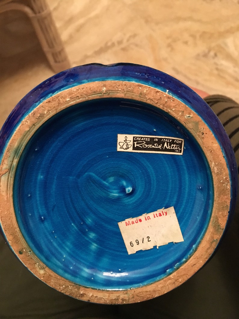 Vintage Mid-century Rosenthal Netter Blue Vase Made in Italy - Etsy