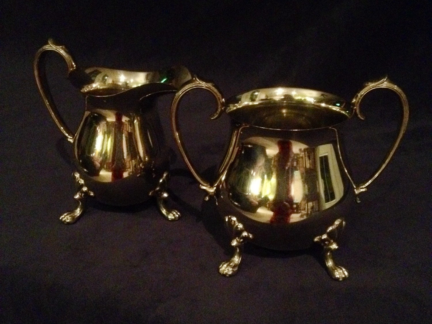 1940's Crescent Silverware Manufacturing Co. Creamer & Sugar Shell ...