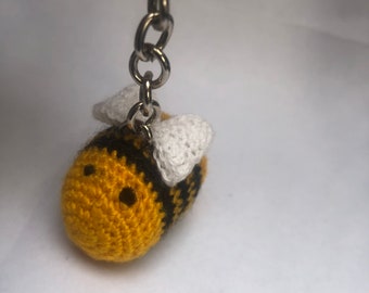Bumblebee Crochet Keyring Cute Bee Keyring Crochet Bee - Etsy