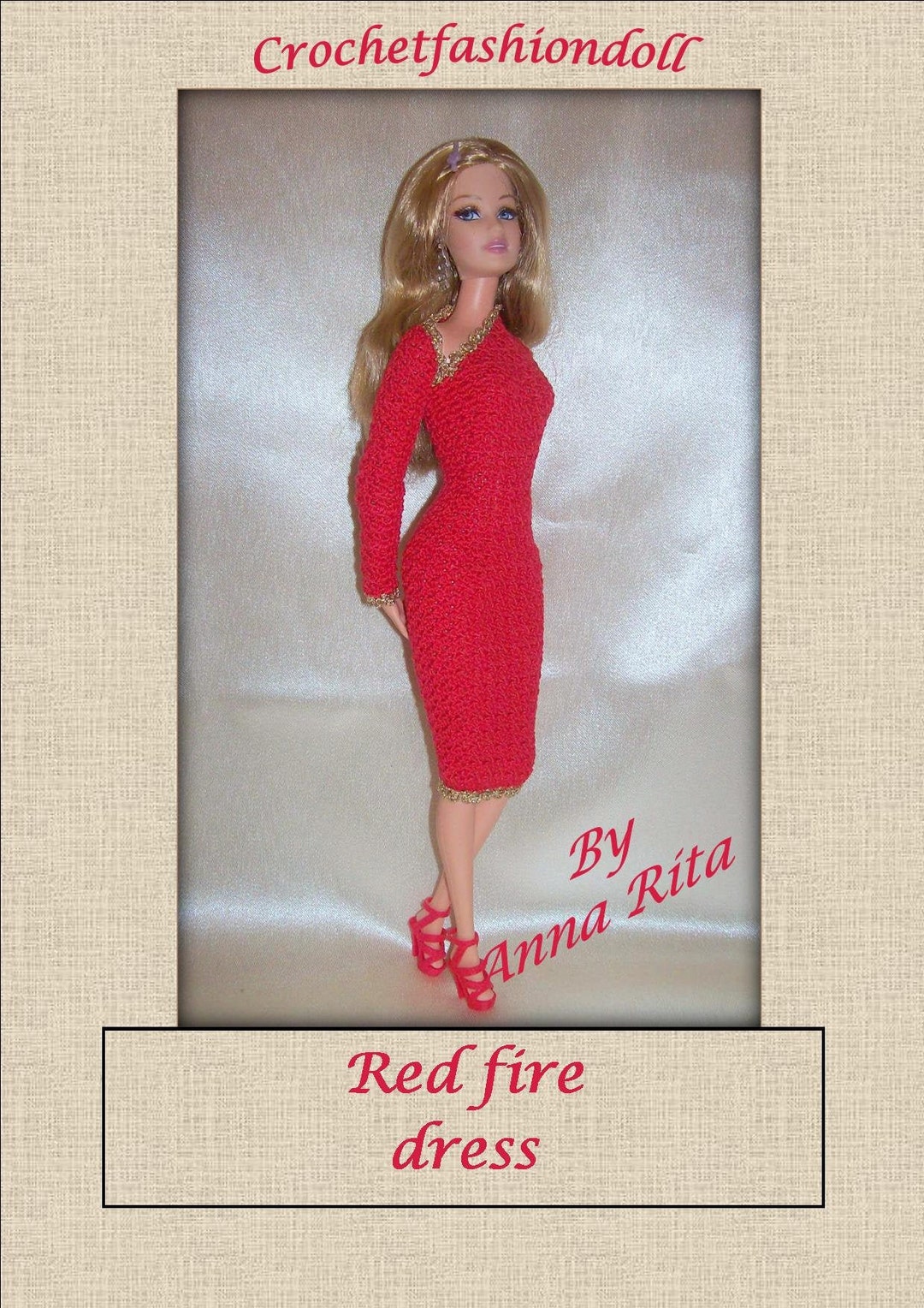 PDF Red Fire Dress (english Pattern) - Etsy