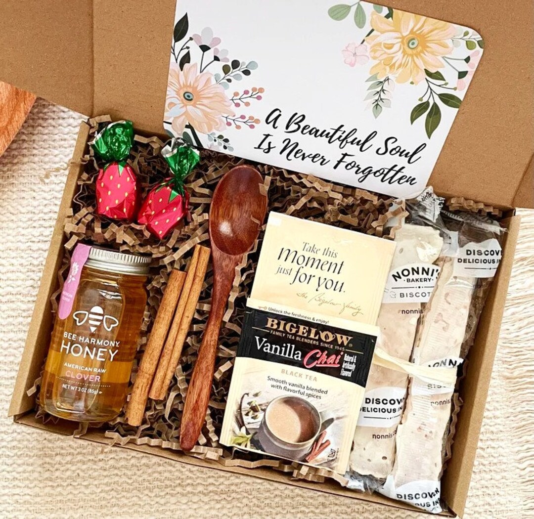 Sympathy Gift Set W/ Beautiful Soul Sympathy Card, Tea Condolence Gift ...