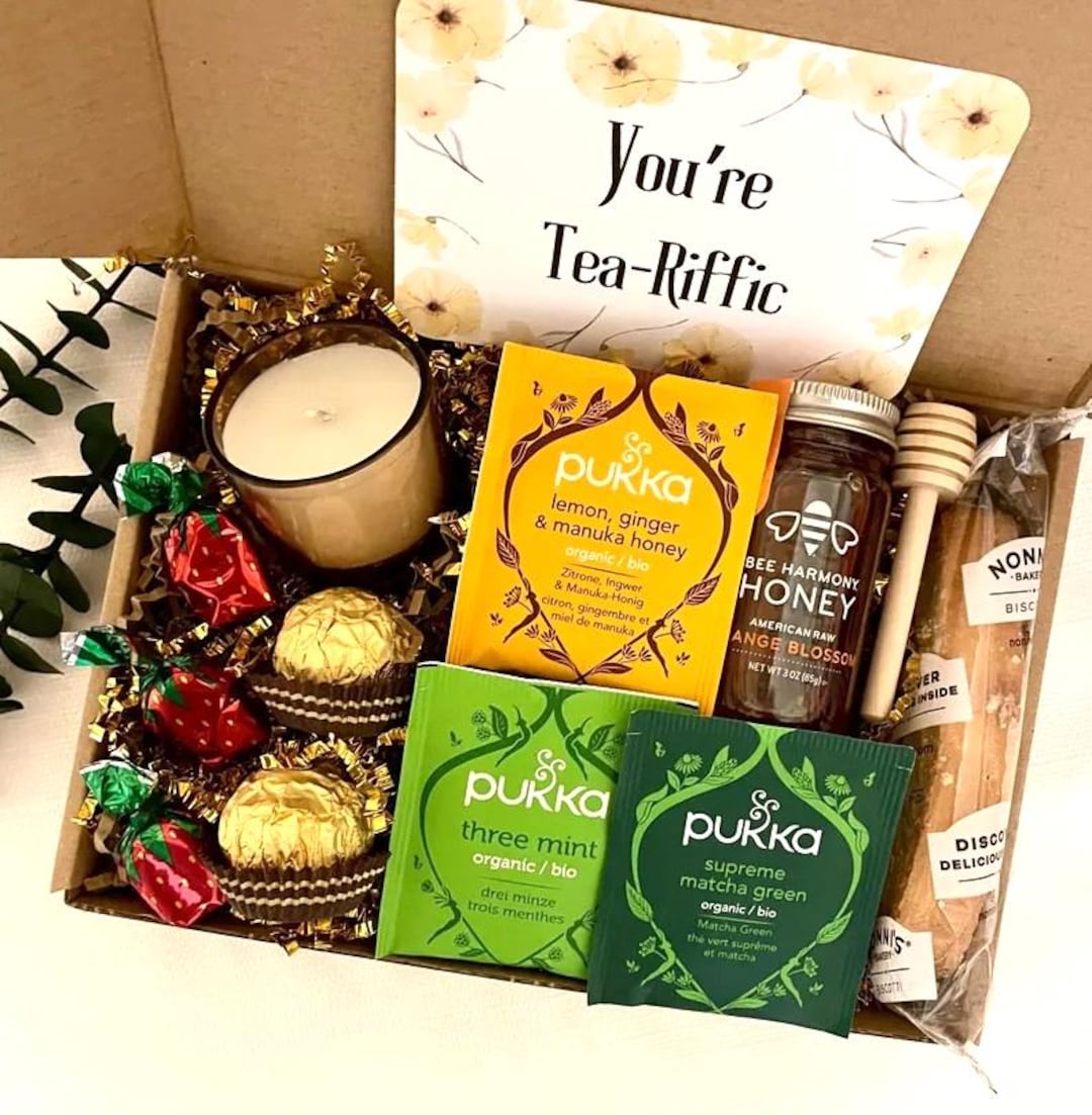 Assorted Organic Tea Sampler Gift Set With You're Tea-riffic Card, Tea ...