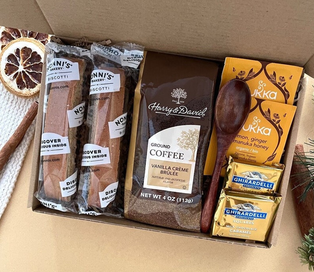 Pumpkin Spice Gift Box for Friend, Coffee Gifts, Pumpkin Biscotti, Tea ...