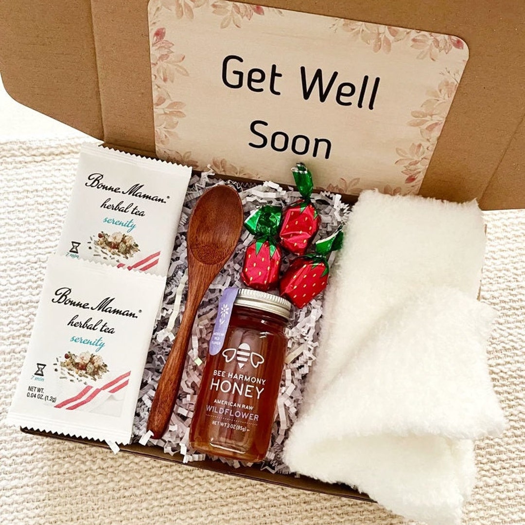 Get Well Soon Gift Box, Herbal Tea and Honey Surgery Recovery Care ...