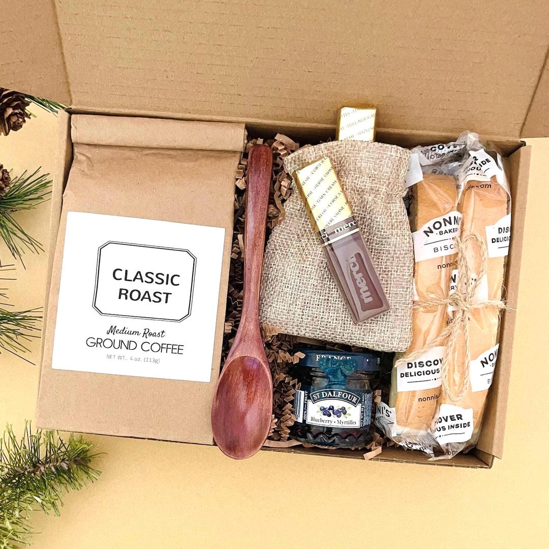 Coffee Gift Box, Gourmet Treats for Friend, Coffee Gifts, Mom, Coworker ...