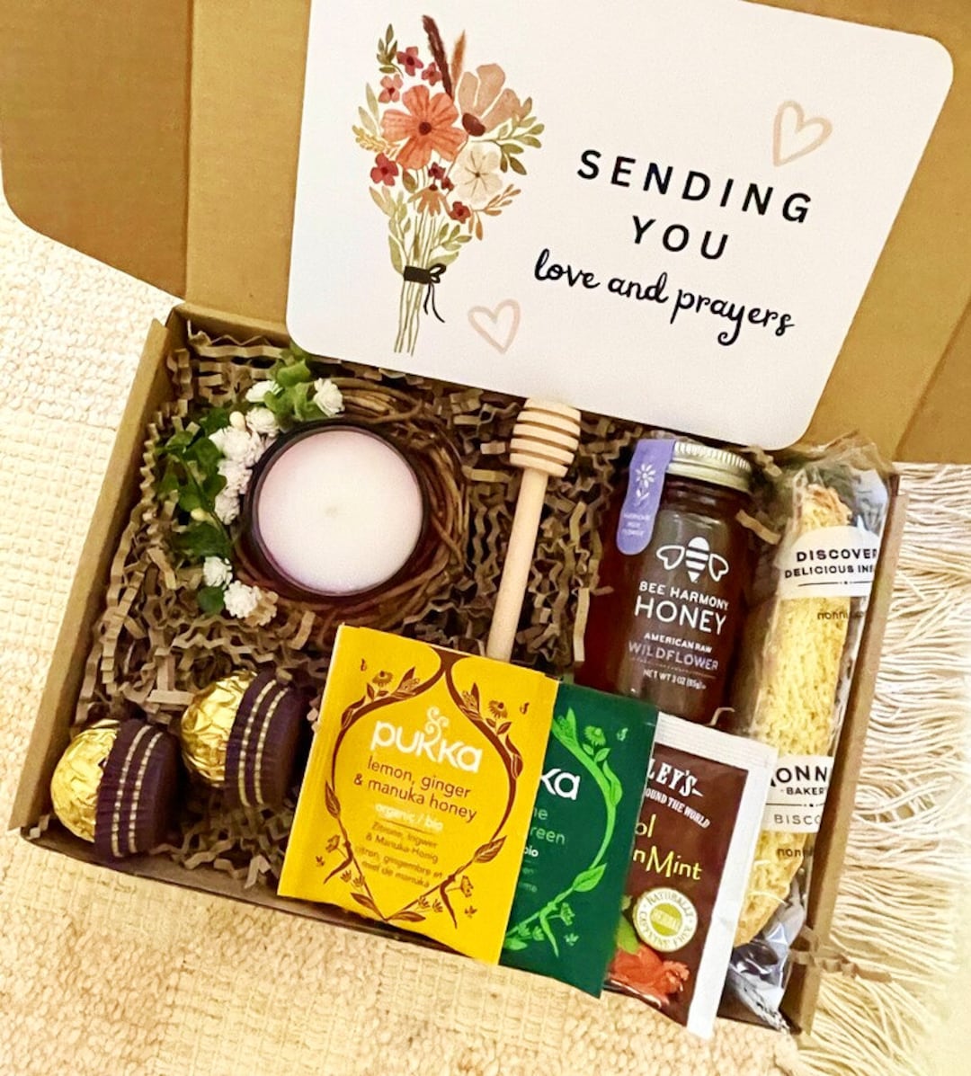 Tea Gift Box for Friend, Thinking of You Gift Box, Love and Prayers ...