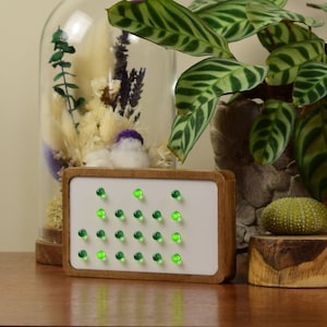 Binary Clock, 24-hour Clock, GREEN LED, Choose Your Front Color, Wooden ...
