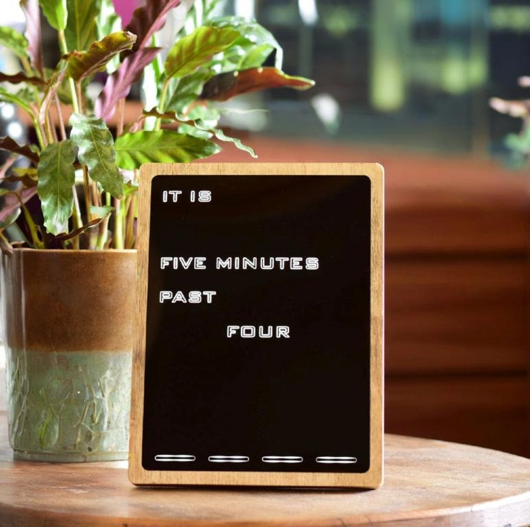 Word Clock - English Wordclock, Wall or Desk Clock, Led Clock, Wood ...