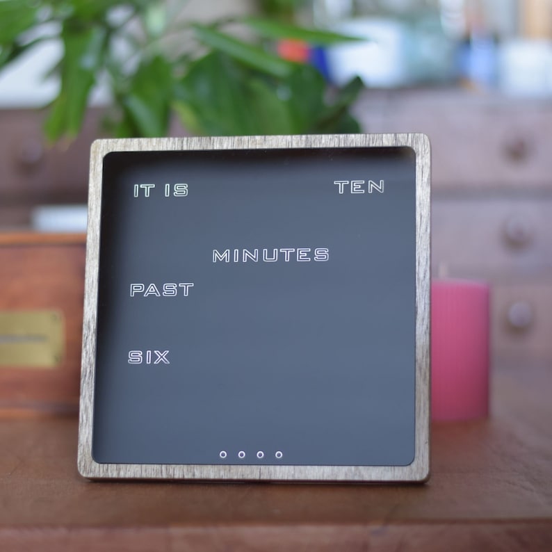 Word Clock English Wordclock Led Clock Wood Electronic | Etsy