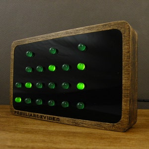 Binary Clock, 24-hour Clock, GREEN LED, Choose Your Front Color, Wooden ...