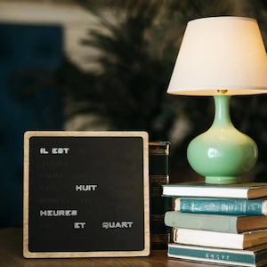 French Word Clock - Français Word Clock, Horloge En Bois, Horloge ...