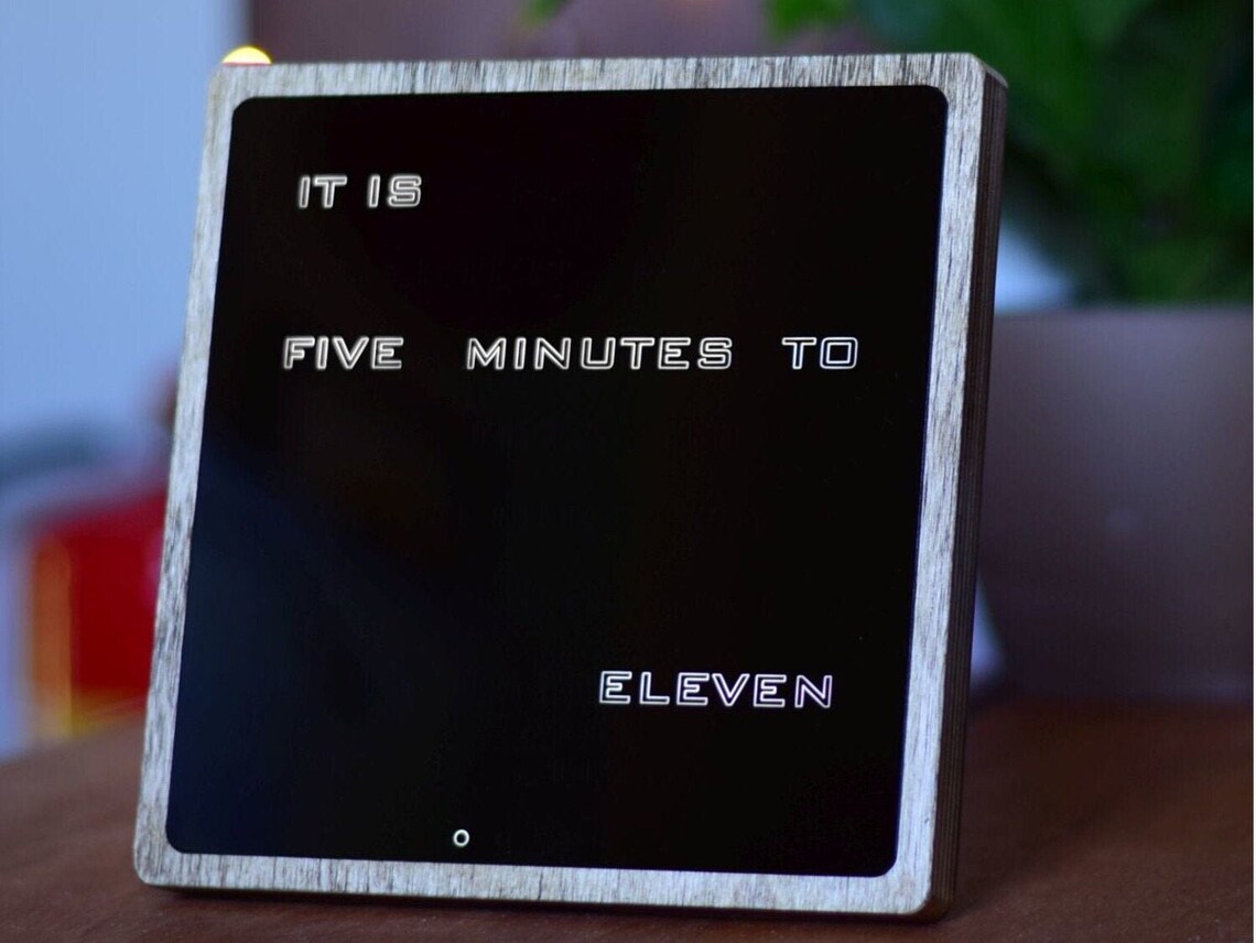 Word Clock English Wordclock Led Clock Wood Electronic | Etsy