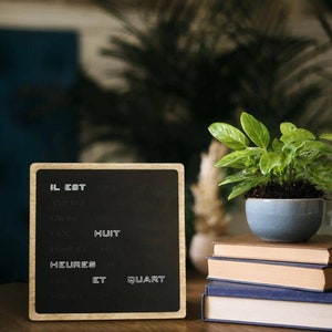 French Word Clock - Français Word Clock, Horloge En Bois, Horloge ...