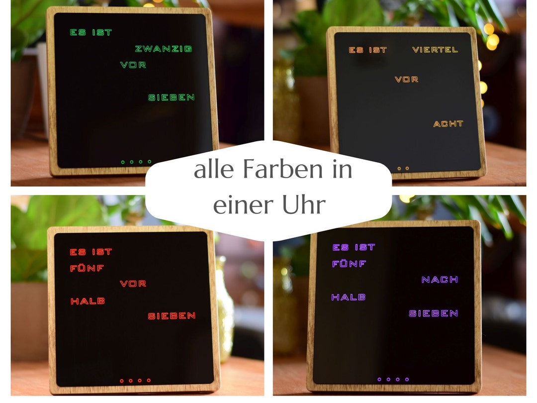 Multicolor Word Clock - RGB Led German Wordclock, Deutsch Uhr, Led ...