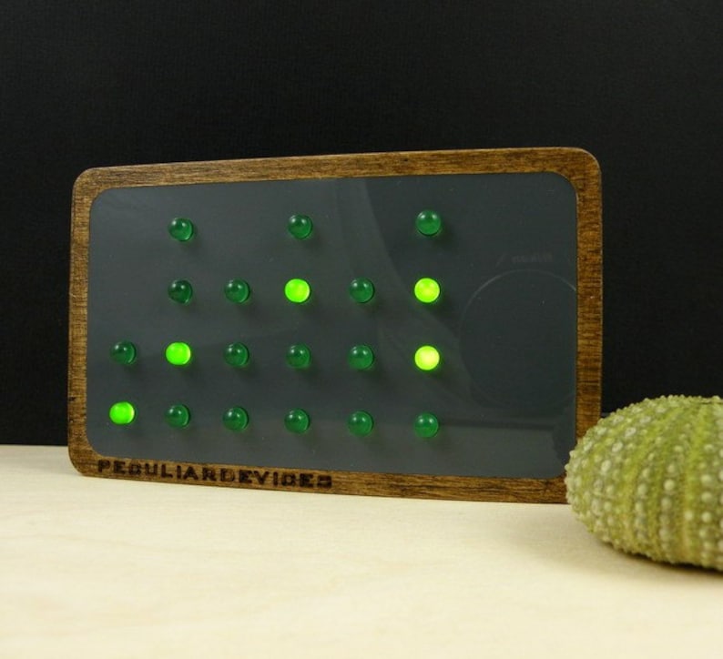Binary Clock 24-hour Clock GREEN LED Choose Your Front | Etsy